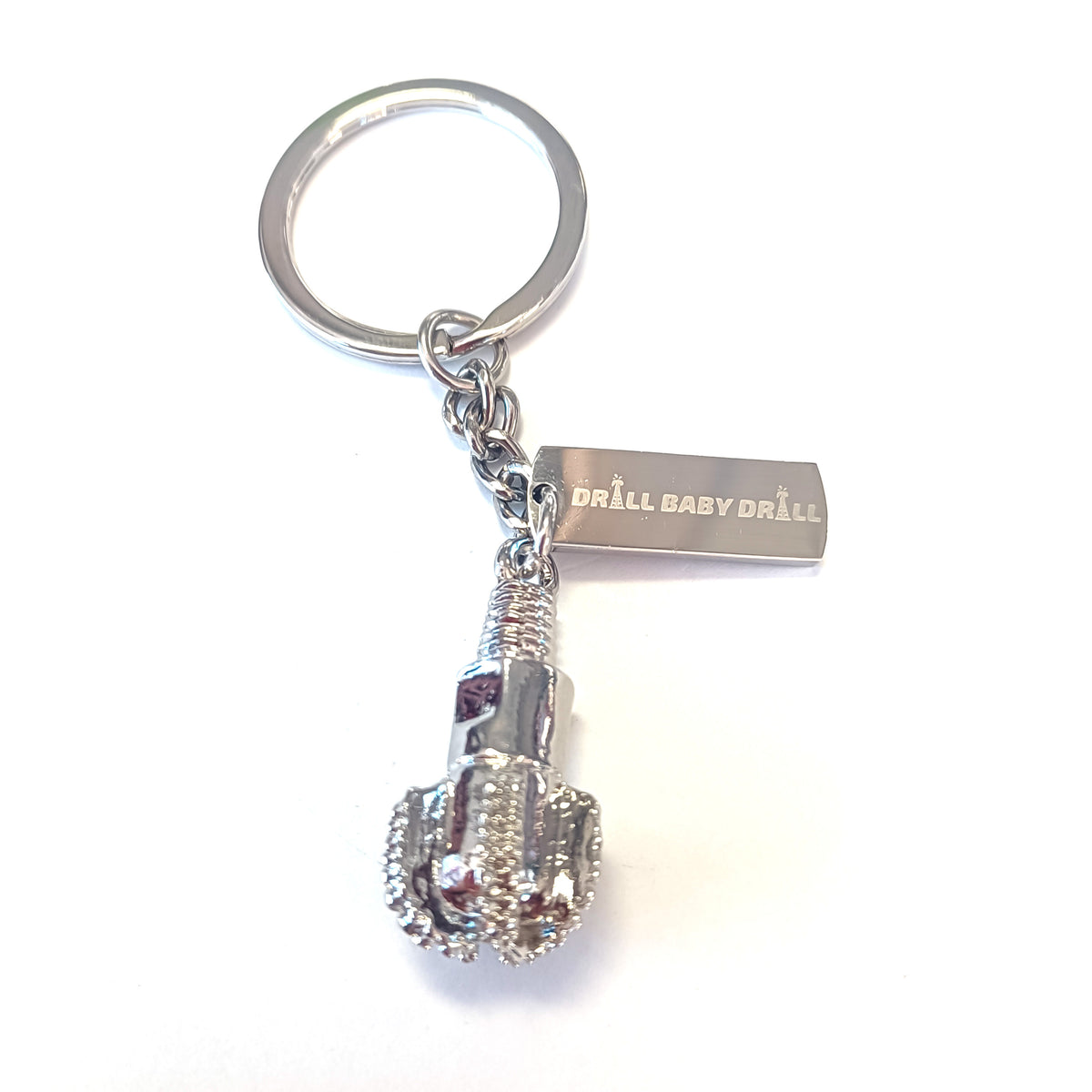 Oilfield Drill Bit Keychain Silver Color – Oil Rig Shop