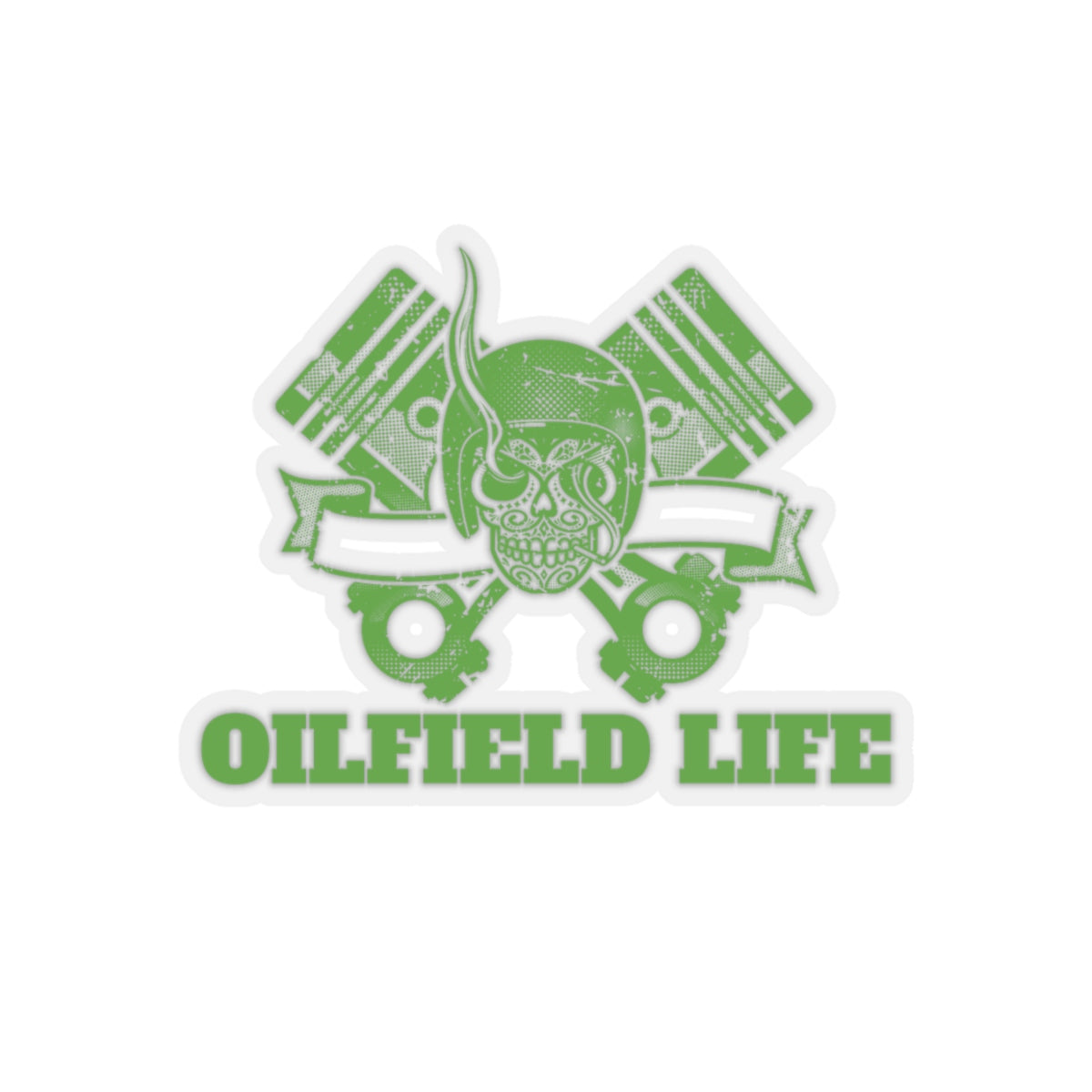 Oilfield Life Skull Sticker – Oil Rig Shop