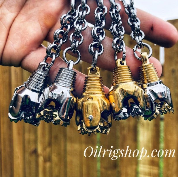 Oilfield Stainless Steel and Bronze Tricone Drill Bit Keychains – Oil ...