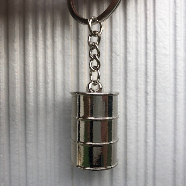Oil Drum Keychain Silver Color – Oil Rig Shop