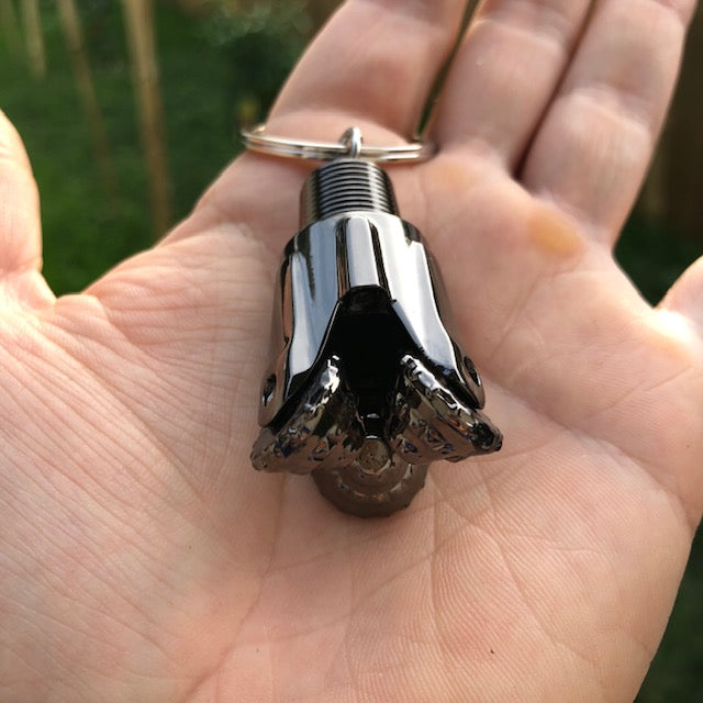 Oilfield Drill Bit Keychain Metal (Black) – Oil Rig Shop